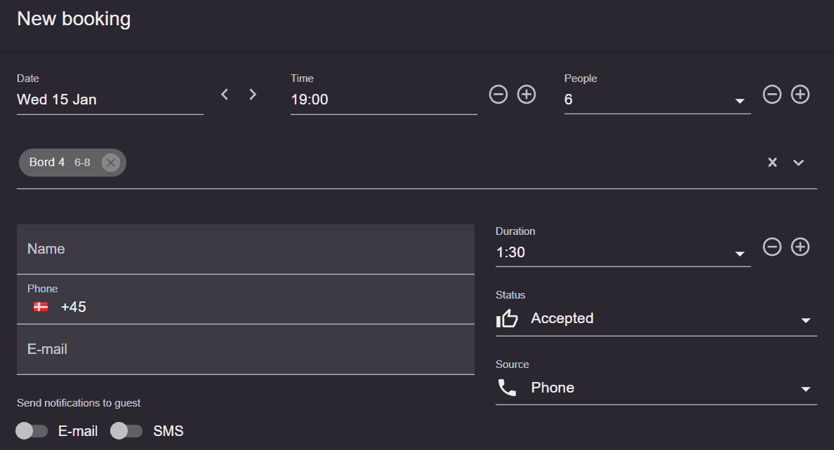 How to select tables on a booking with resOS booking system - resOS