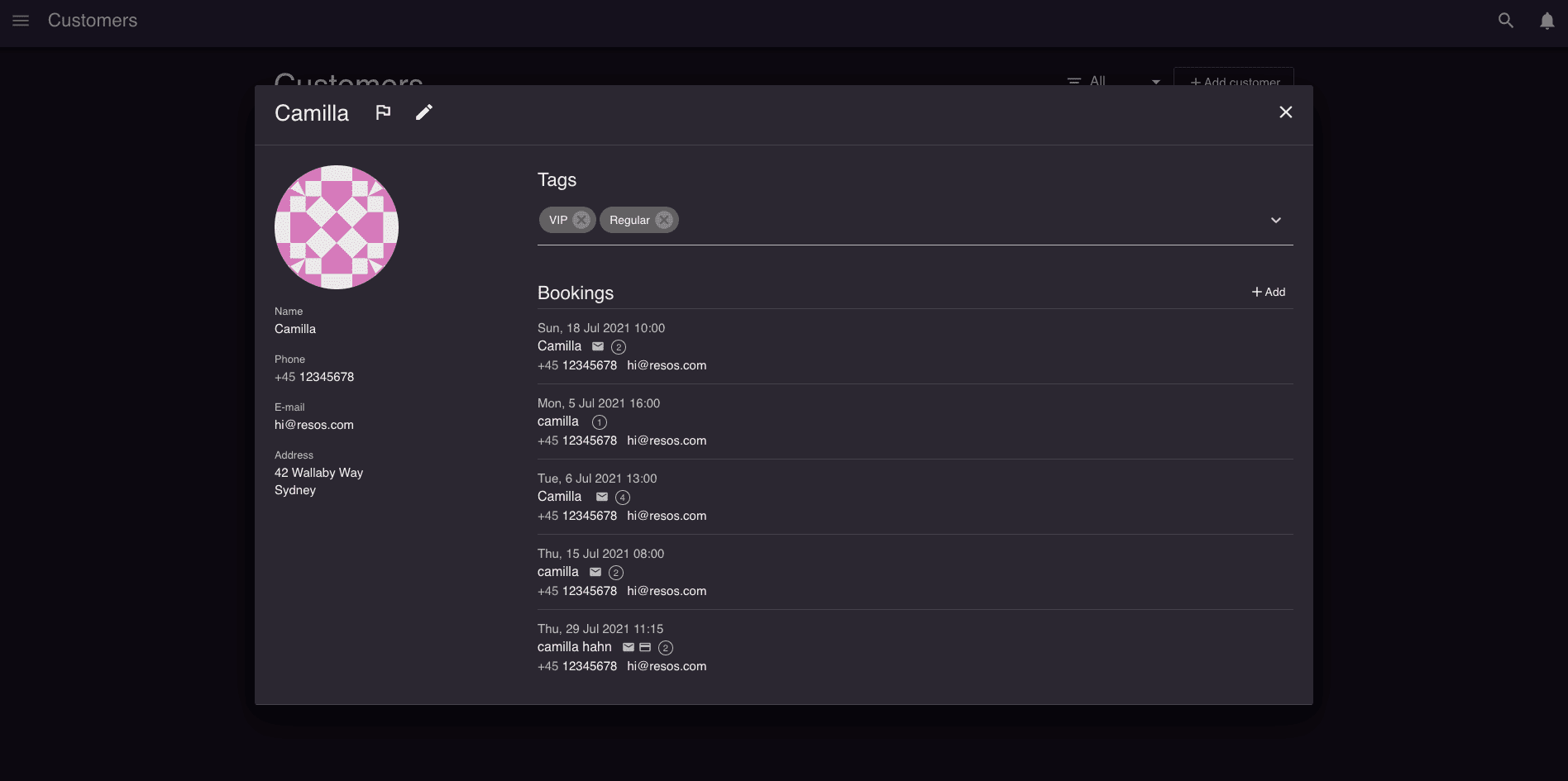 Automatic customer profiles for all restaurant guests