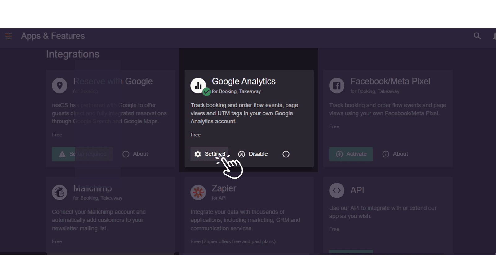 How to set up Google Analytics integration in the resOS app? – resOS