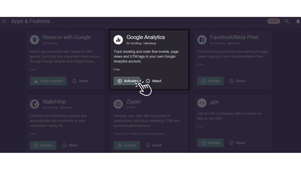 How to set up Google Analytics integration in the resOS app? – resOS