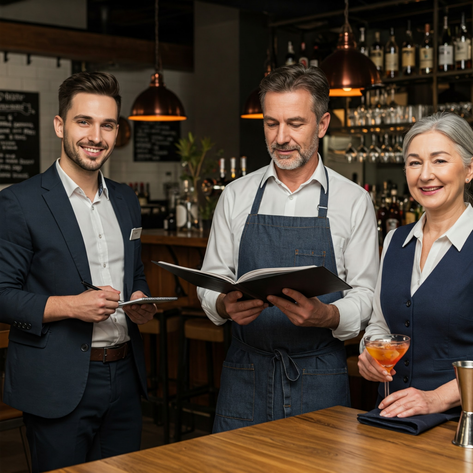 Front of house duties in the restaurant industry